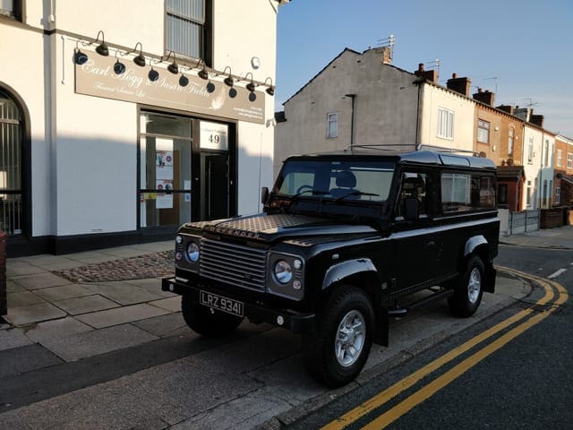 Land Rover Defender Funerals | Carl Hogg Funeral Services